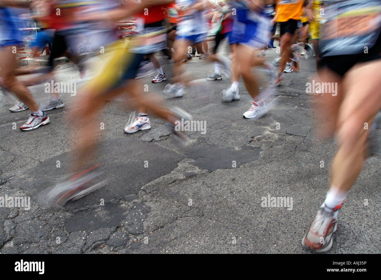 runners in road race Stock Photo - Alamy