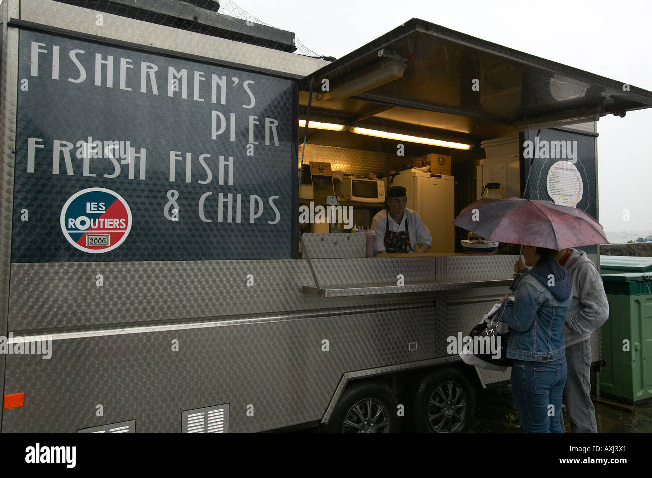 Fish and Chip Van on seafront, Tobermory, Isle of Mull, west coast of ...