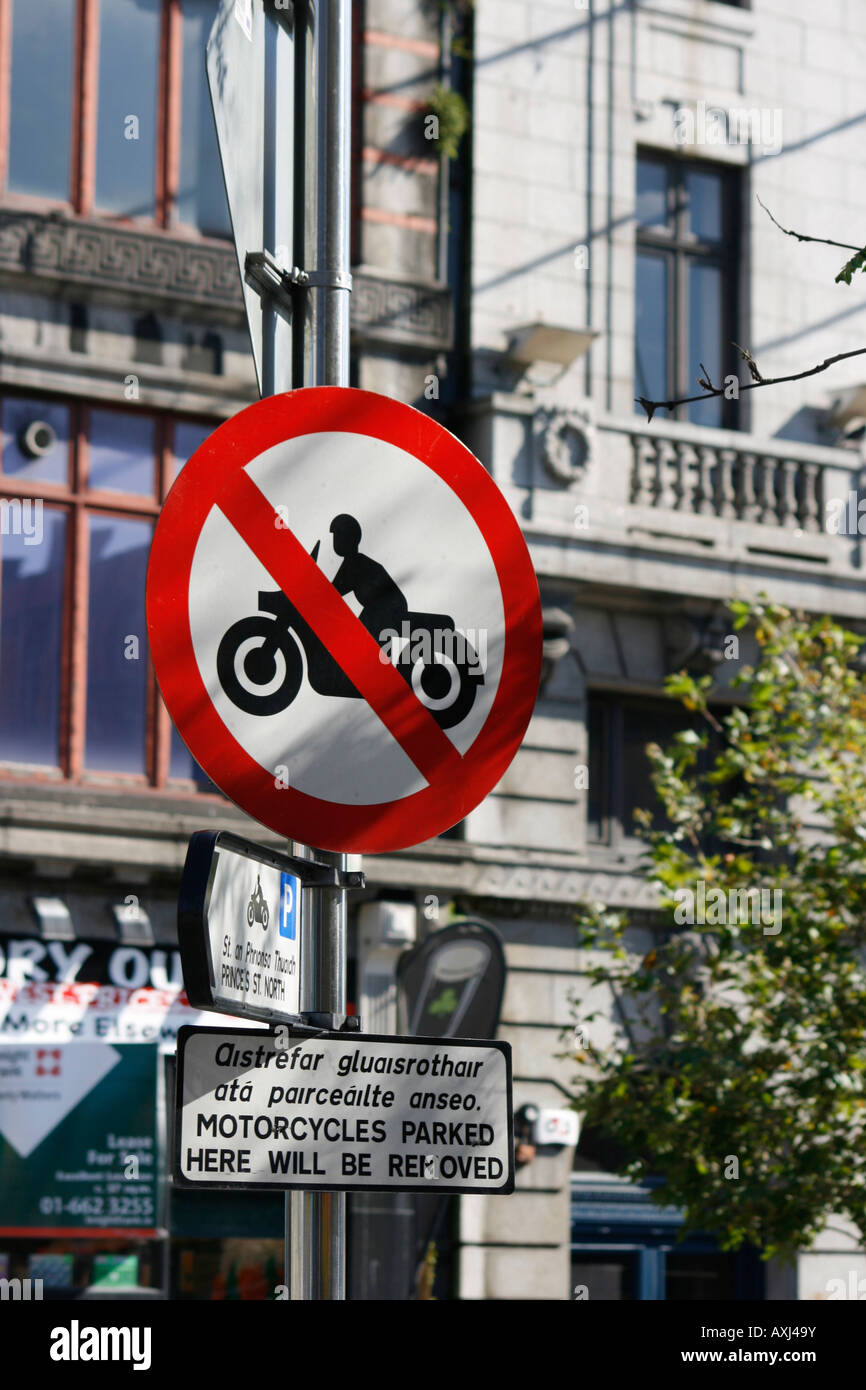 Street traffic sign, no motorcycles allowed Stock Photo - Alamy