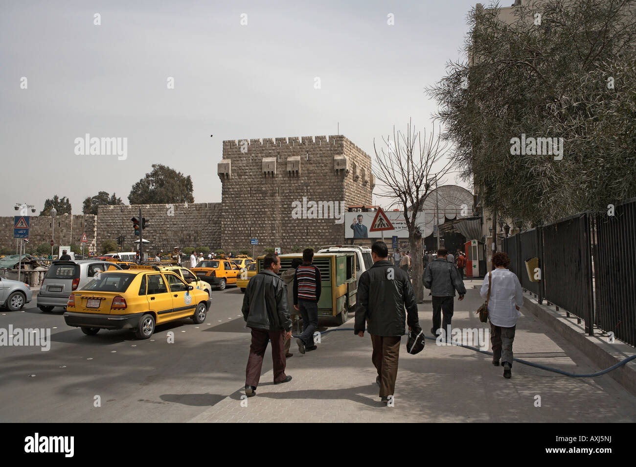 Damascus citadel and entrance to souk AL-Hamadiye Syria Stock Photo - Alamy