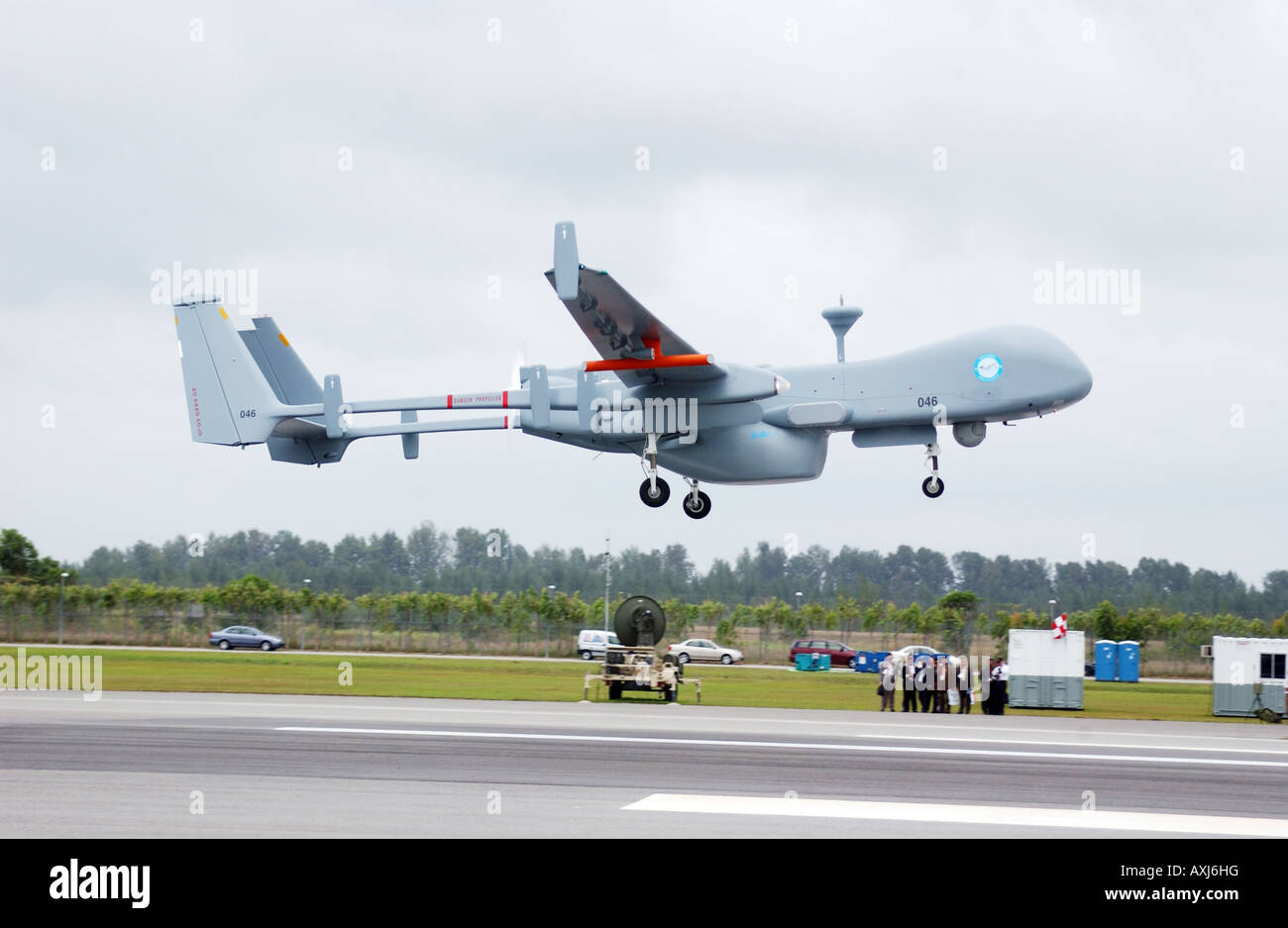 The Heron unmanned aerial vehicle (UAV) takes off from an army base in ...