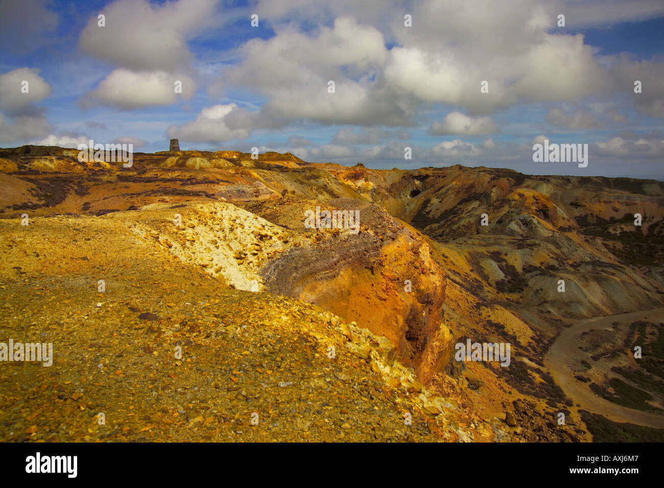 Disused Open Cast Copper Mine Parys Mountain Amlwch Anglesey North West ...