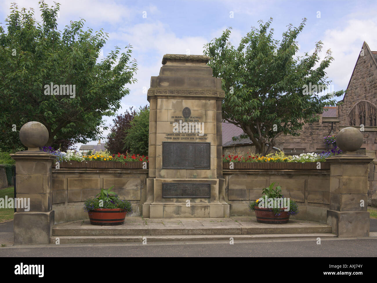War memorial Coldstream Scottish Borders Scotland UK Stock Photo - Alamy