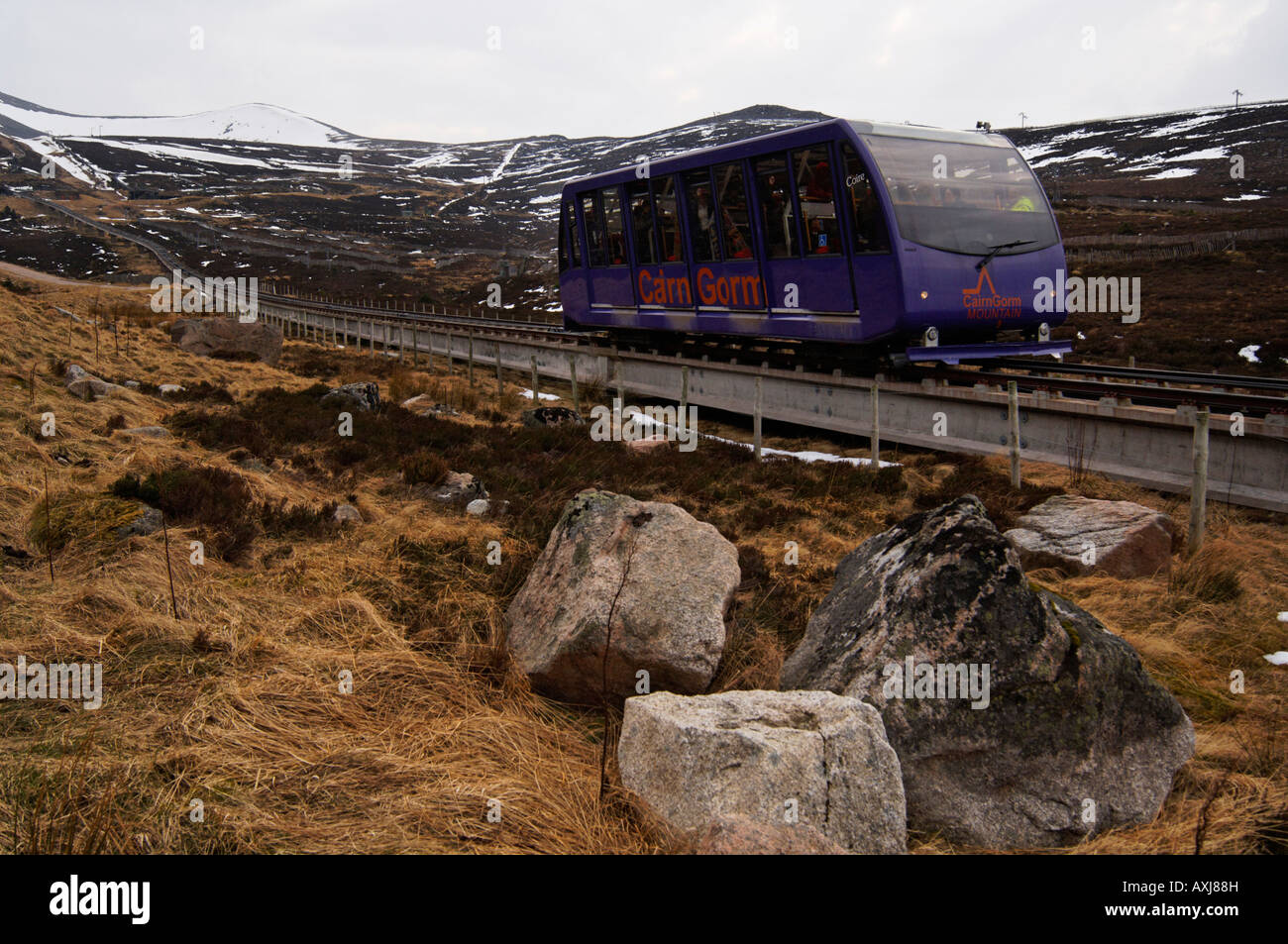 The Cairngorm Mountain Funicular Railway Stock Photo - Alamy