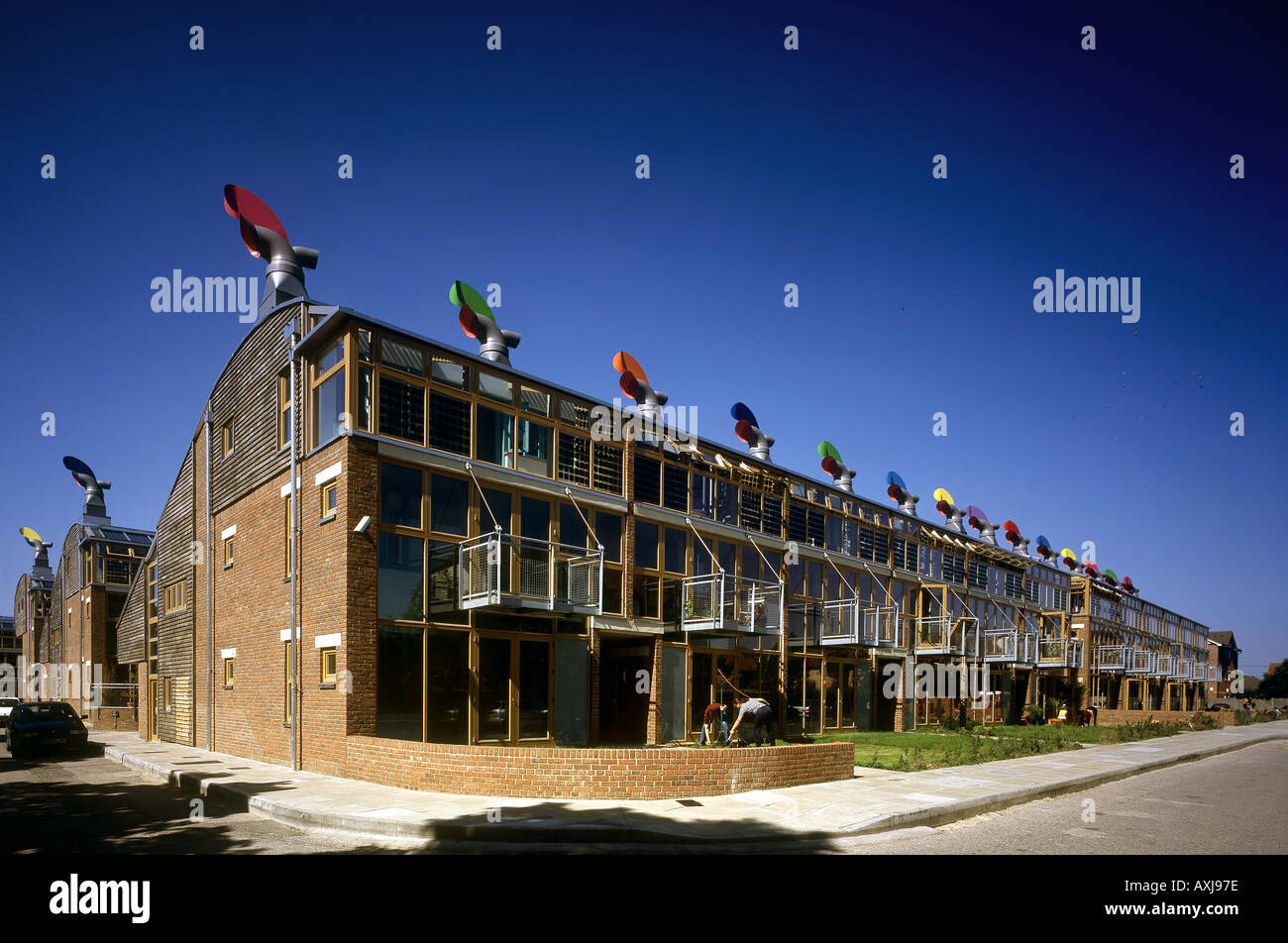 BEDZED BEDDINGTON ZERO ENERGY DEVELOPMENT Stock Photo - Alamy