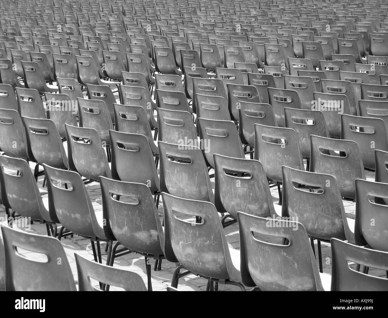 Chairs setup for Sunday mass outside at Vatican City Stock Photo - Alamy