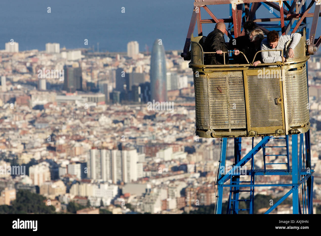 Funfair, ride in Tibidabo Barcelona Stock Photo - Alamy