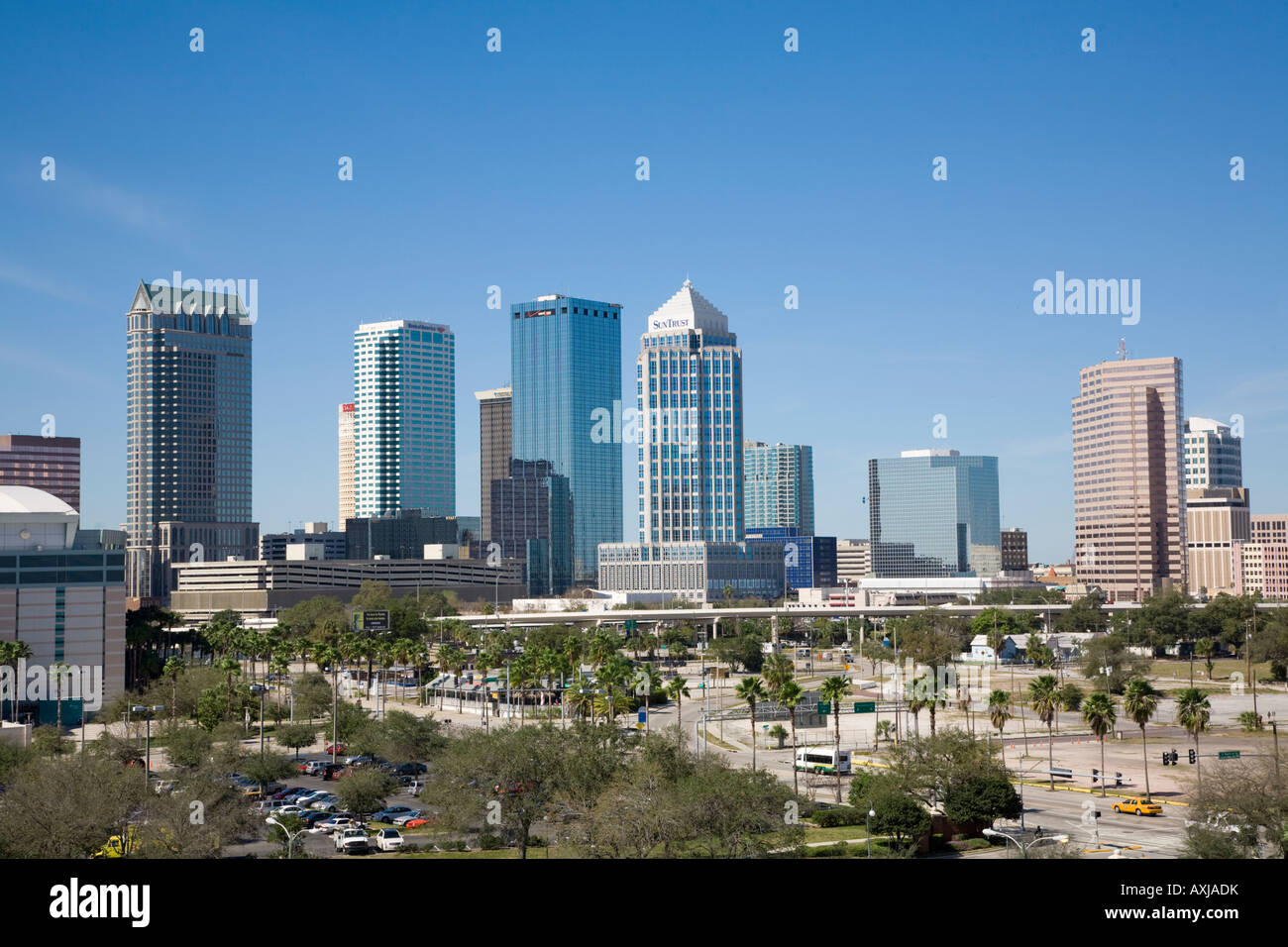 Tall modern buildings on the skyline of Tampa Florida Stock Photo - Alamy