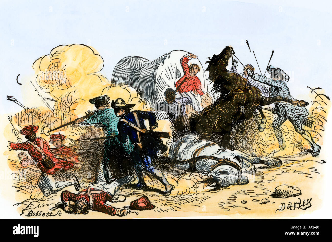 Colonial Regulators capturing a British supply wagon of gunpowder in ...