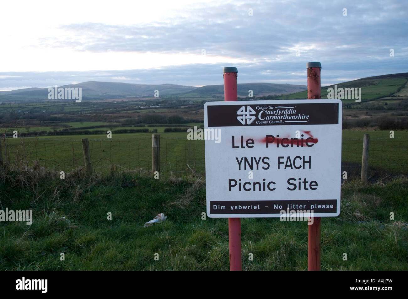 Ynys fach picnic site sign hi-res stock photography and images - Alamy
