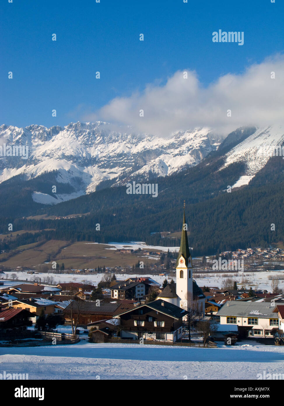 Village of Ellmau in winter snow,alps,Austria Stock Photo - Alamy