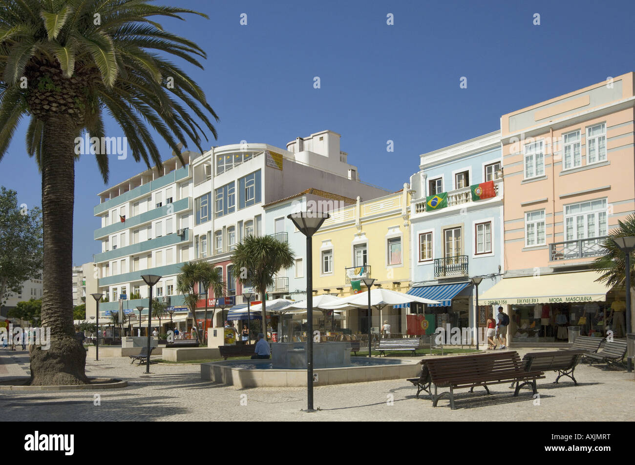 Portugal the Algarve, Lagos town centre Stock Photo - Alamy