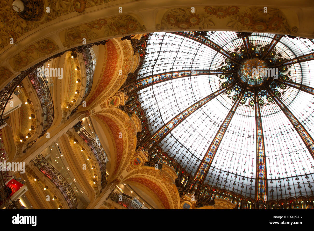Dome of Galeries Lafayette Department Store, Paris, France Stock Photo ...