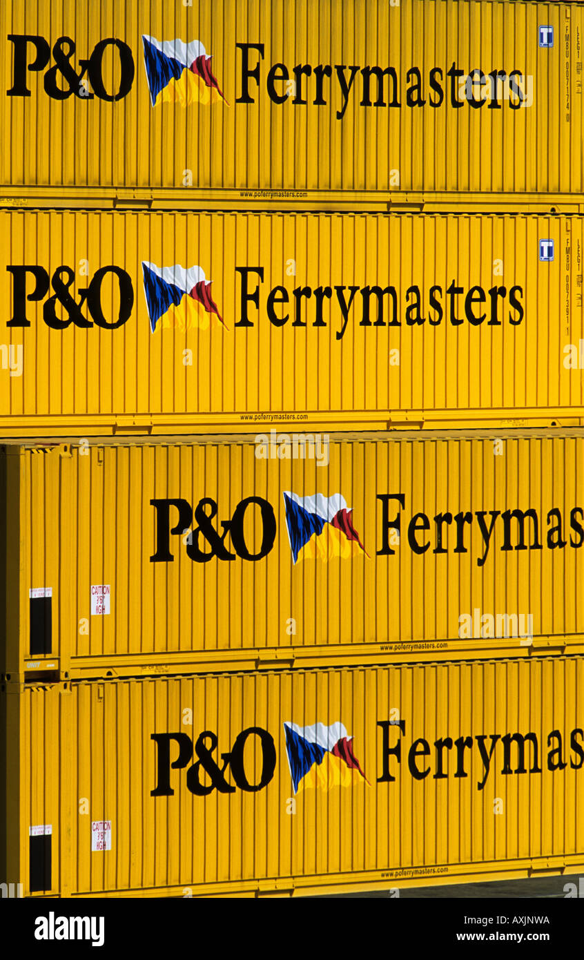 P&O Ferrymasters containers, Port of Felixstowe Suffolk, Britain's ...