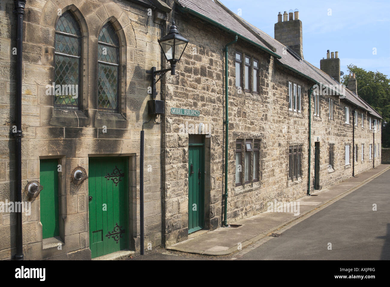 Old terraced street in Rothbury Northumberland UK Stock Photo - Alamy