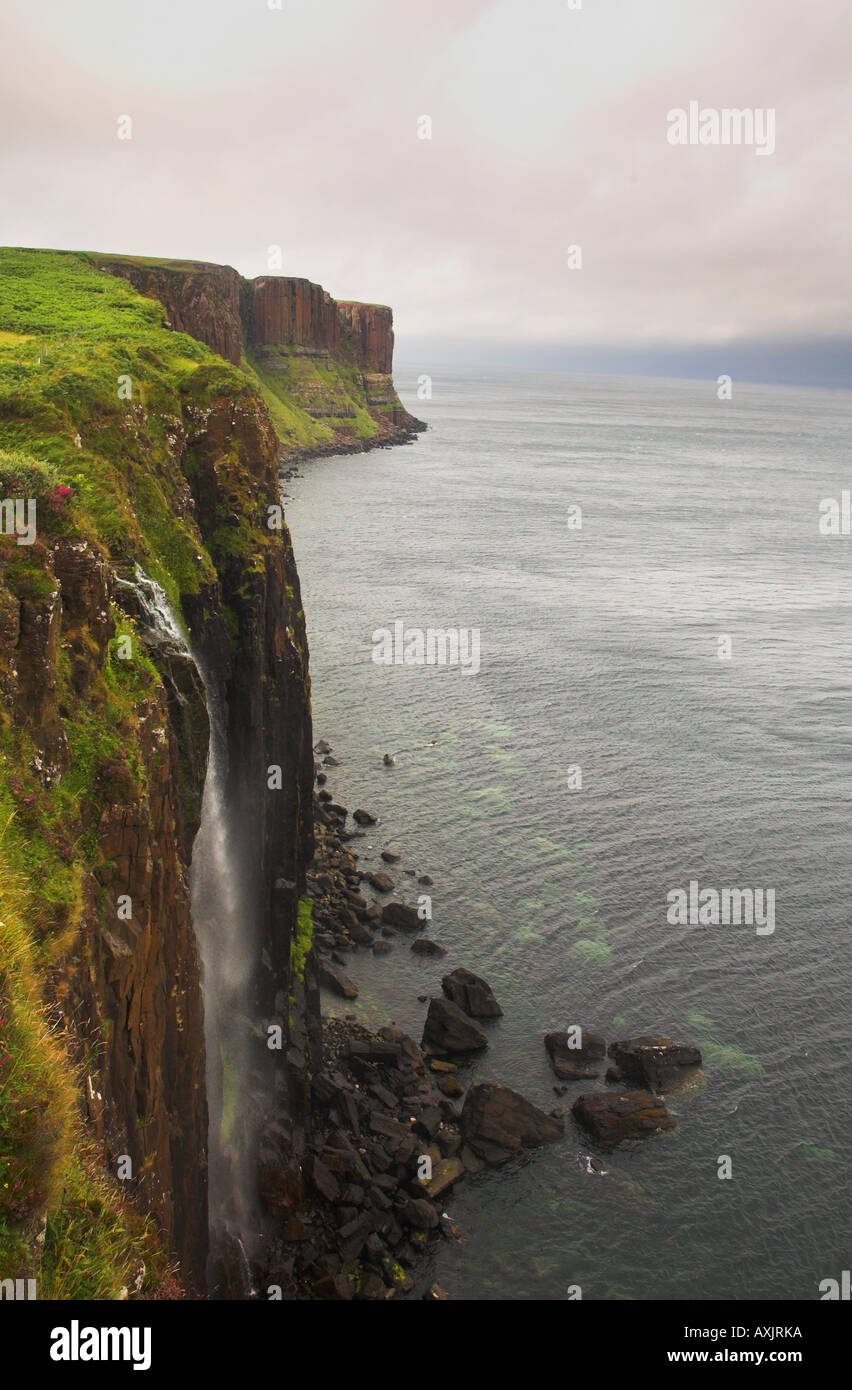 Cliffs and waterfall on the Isle of Skye Scotland Stock Photo - Alamy