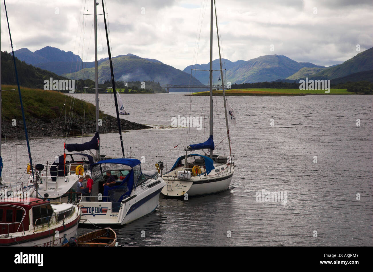 Boats near Glencoe Scotland Stock Photo - Alamy
