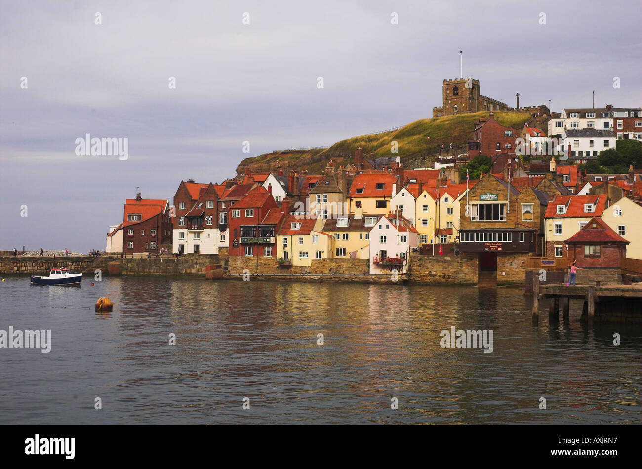 Whitby and Castle Whitby England Stock Photo - Alamy