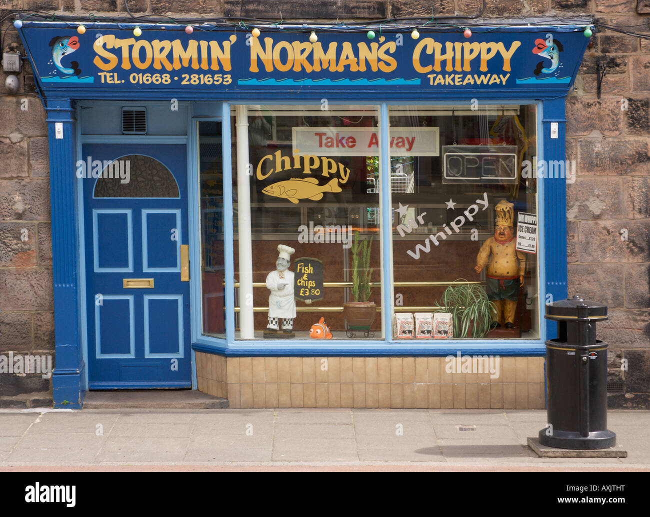 Traditional fish and chip shop Northumberland UK Stock Photo - Alamy