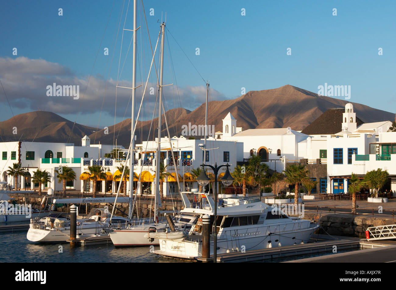 Rubicon Marina near Playa Blanca on the south coast of Lanzarote in the ...