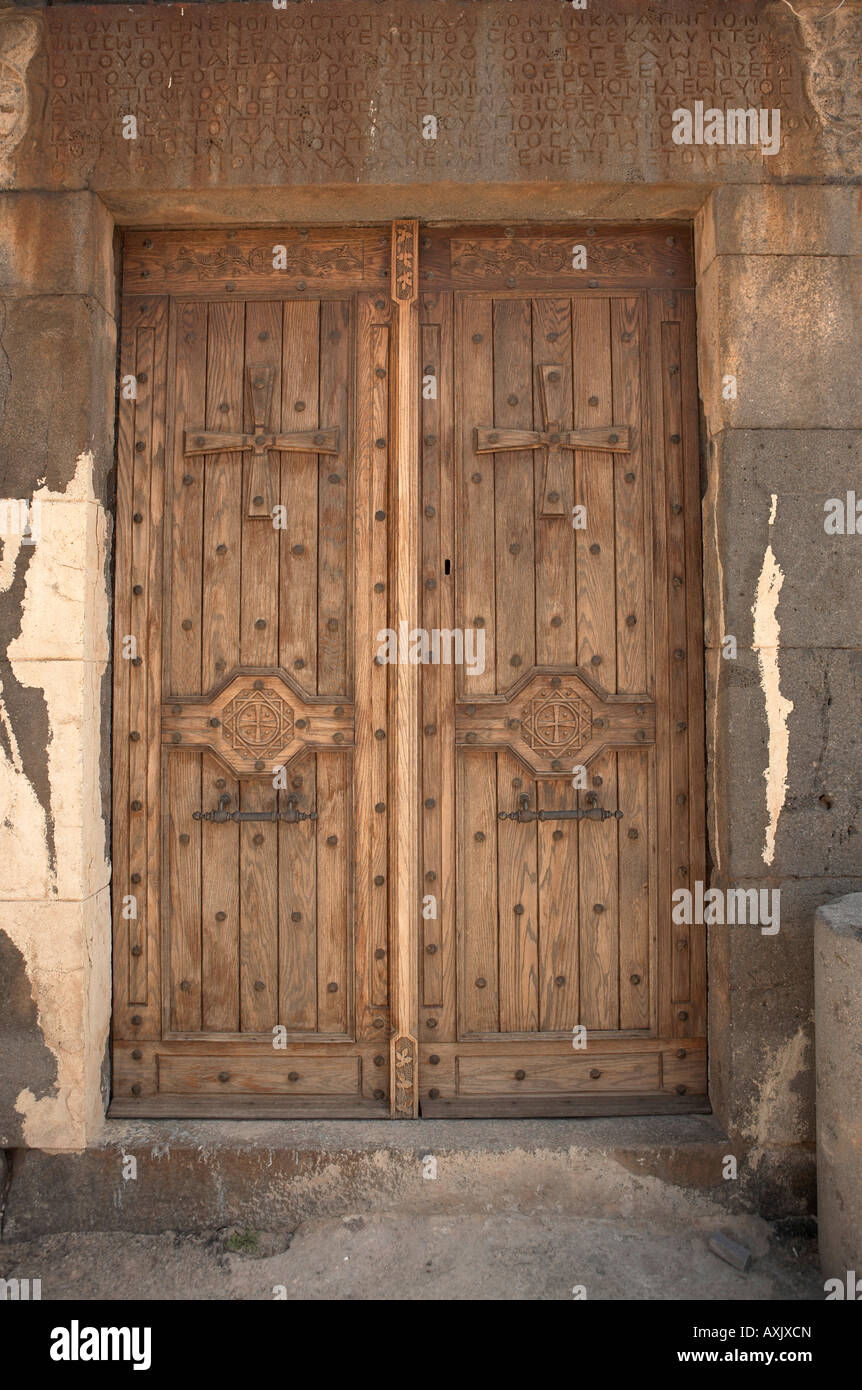 Ezraa Syria 6th century Greek orthodox church of St George Stock Photo ...