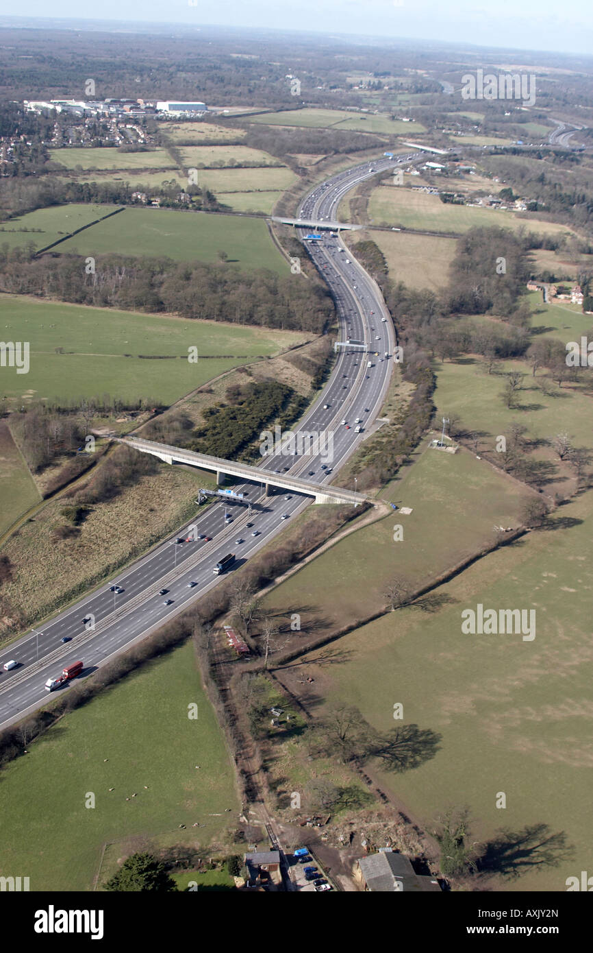 Aerial view london m25 motorway hi-res stock photography and images - Alamy