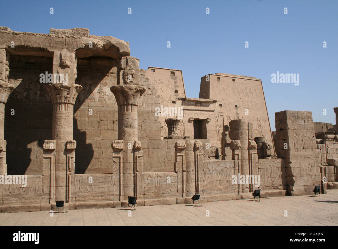 Edfu Temple of Horus - Temple Front [Edfu, Egypt, Arab States, Africa ...