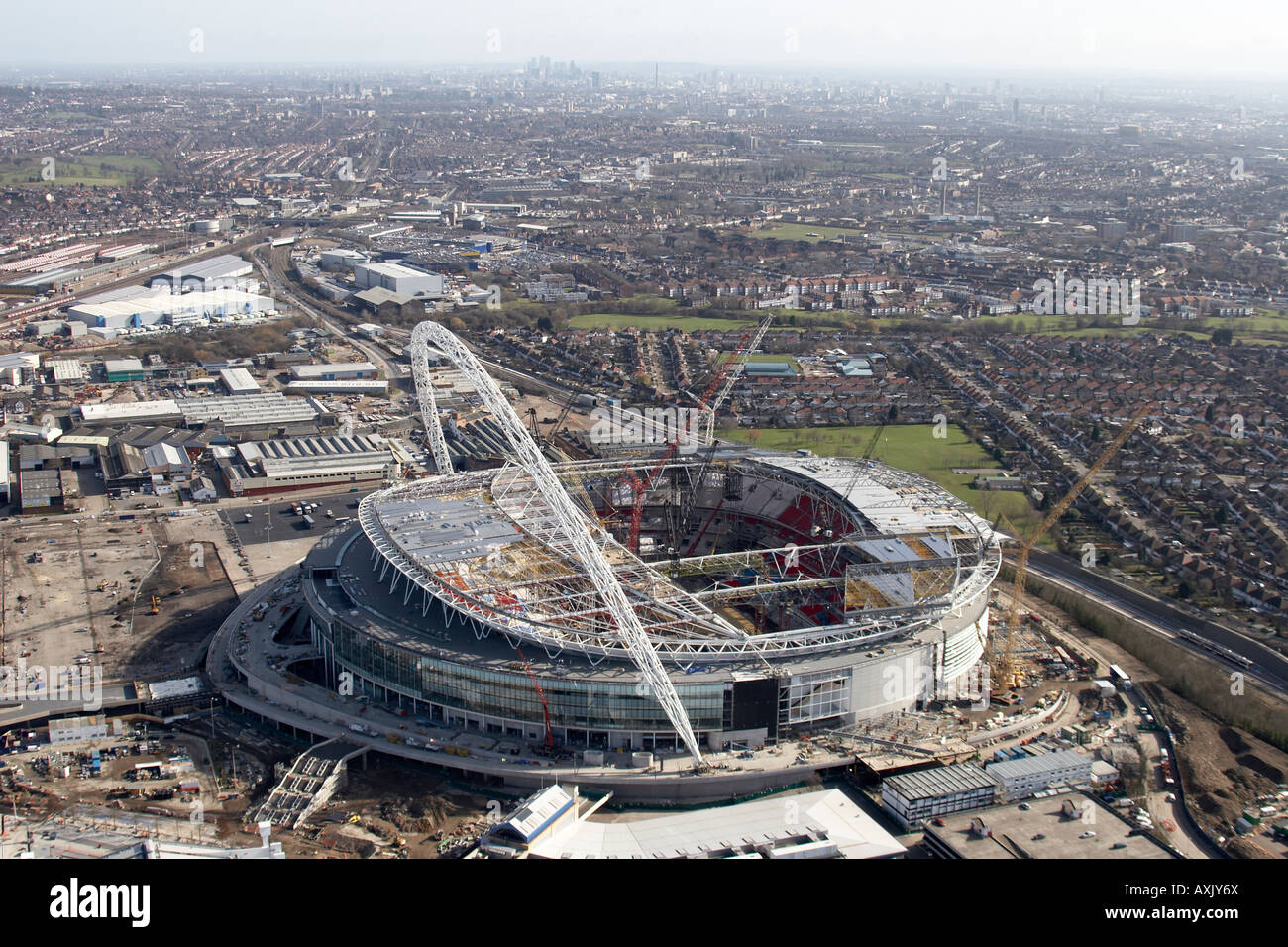 Wembley stadium exterior aerial hi-res stock photography and images - Alamy