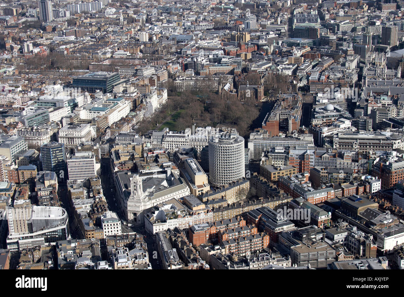 High level oblique aerial view north east of Holborn area Freemasons ...