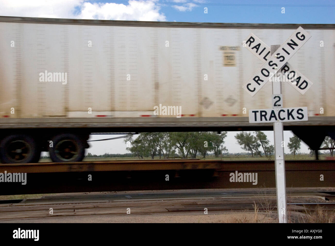 Union Pacific Railroad crossing near Central City Nebraska Stock Photo ...