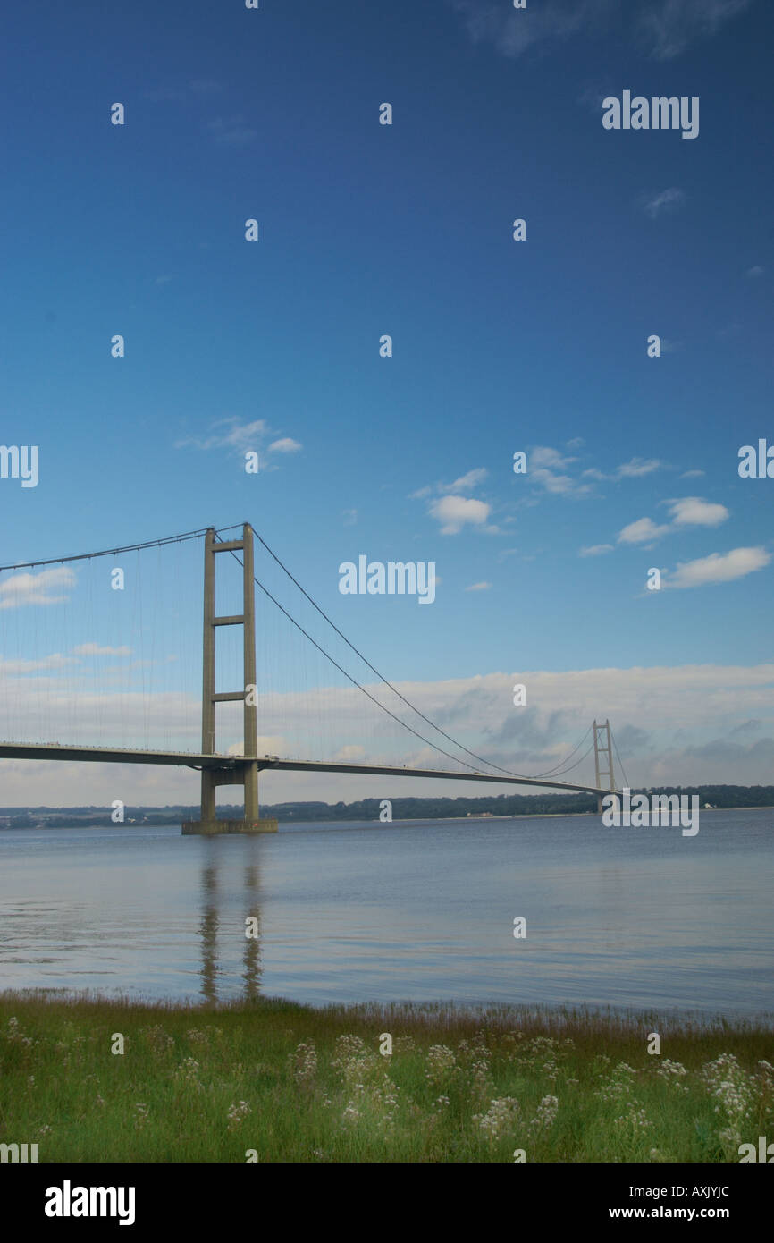 The Humber Suspension Bridge a road bridge crossing the Humber Estuary ...