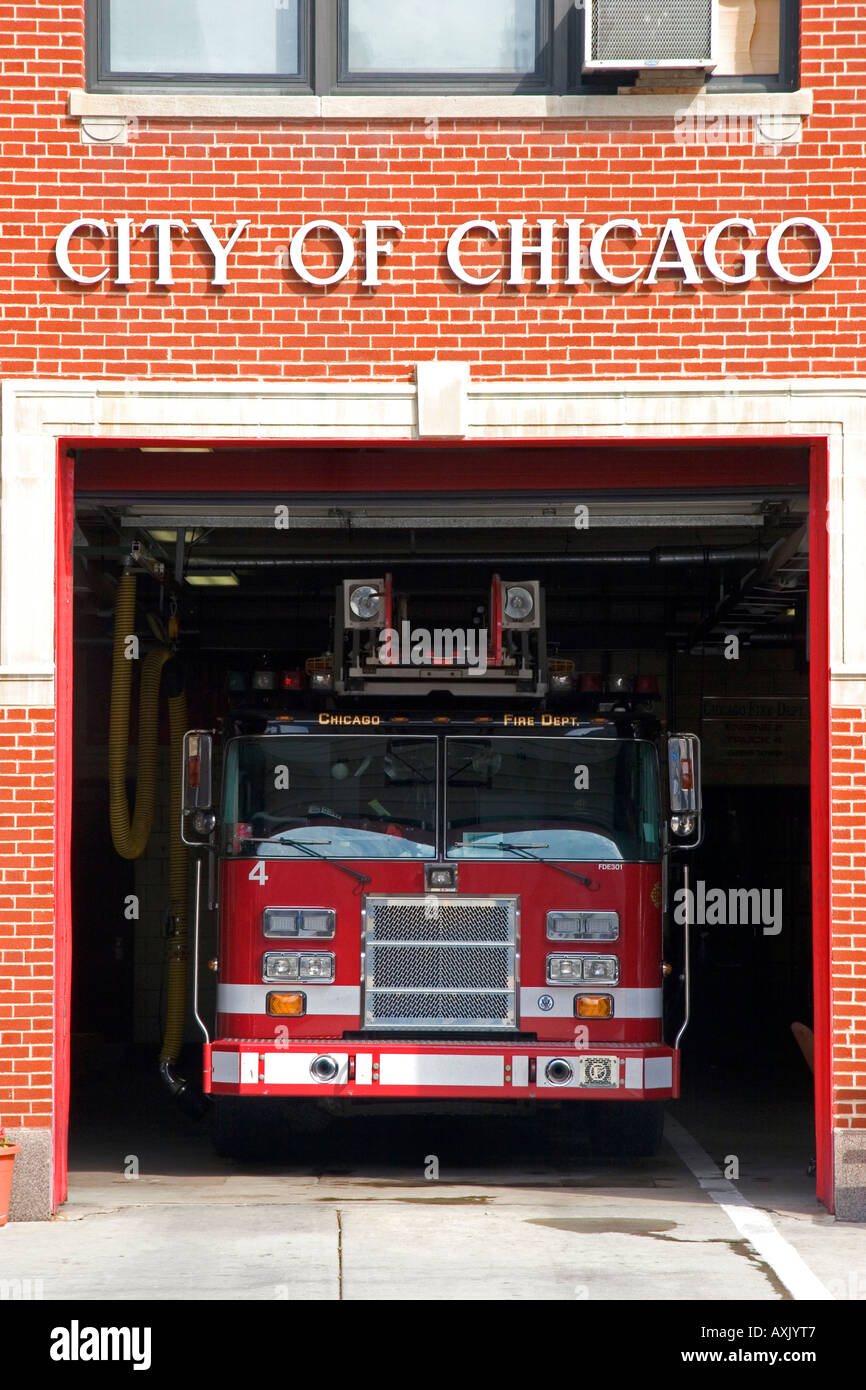 City of Chicago Fire Department station in Chinatown Illinois Stock ...