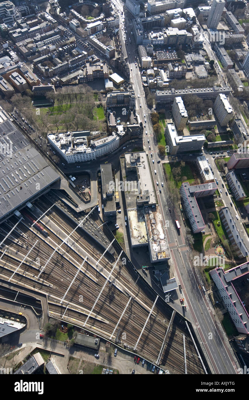 High level oblique aerial view south of Euston Station and Hampstead ...