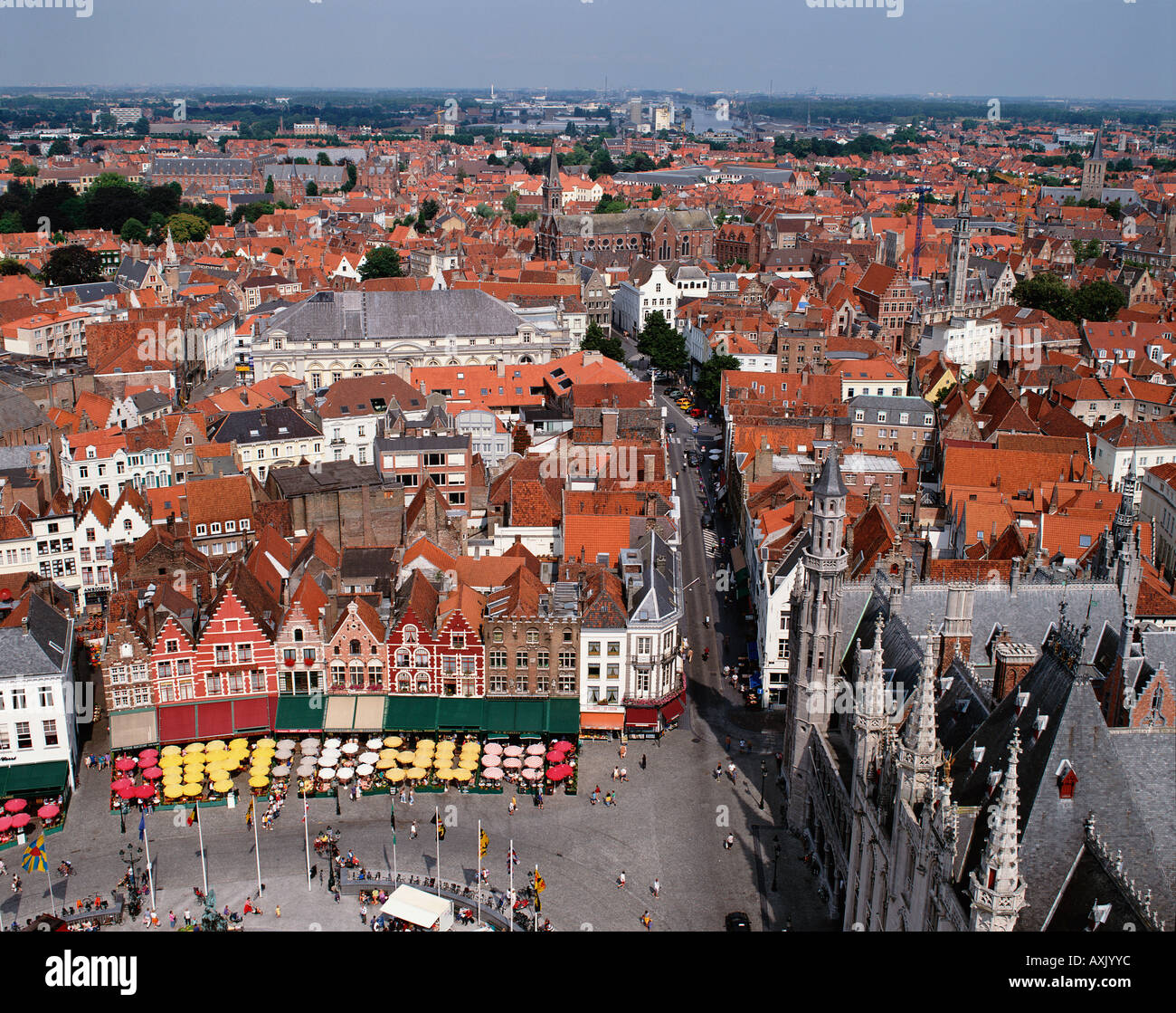 BELGIUM BRUGES MARKET SQUARE Stock Photo - Alamy