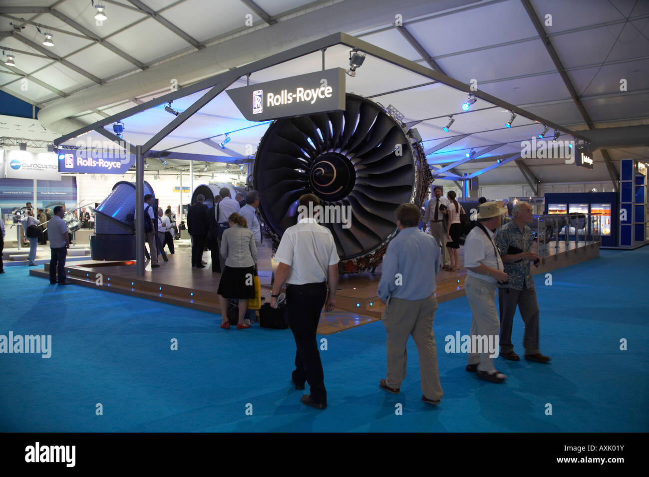 Rolls royce exhibition display trade show stand with visitors at ...