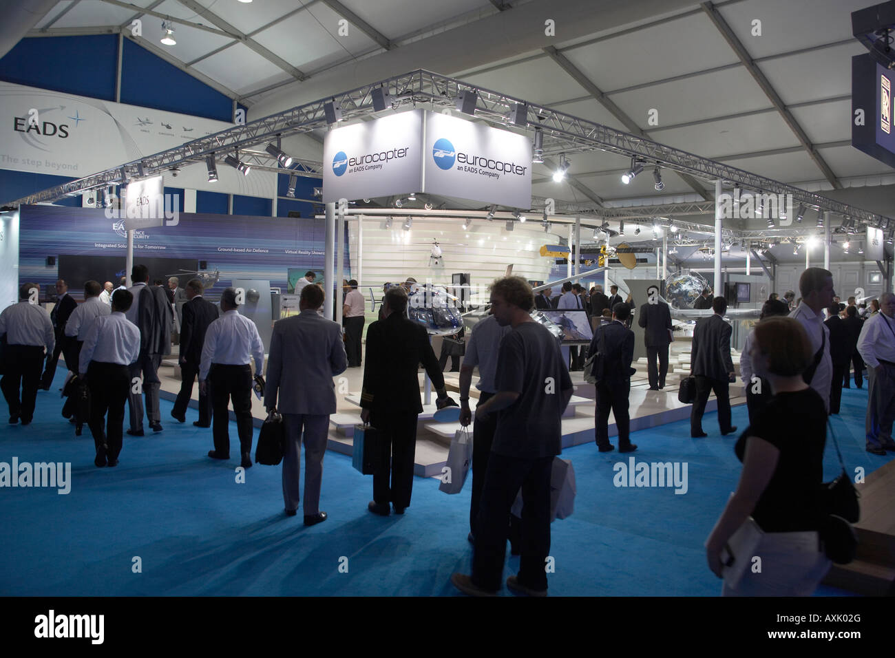 Rolls royce exhibition display trade show stand with visitors at ...