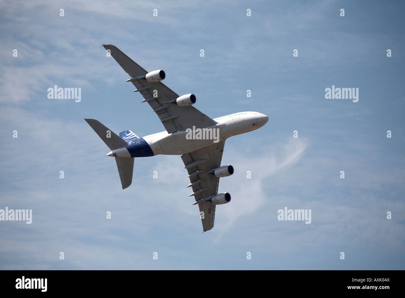 Airbus A380 double decker superjumbo aircraft on flying display at ...