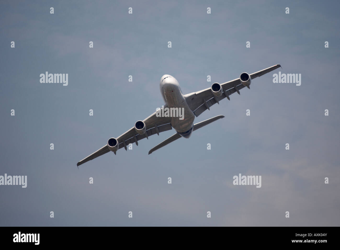 Airbus A380 double decker superjumbo aircraft on flying display at ...
