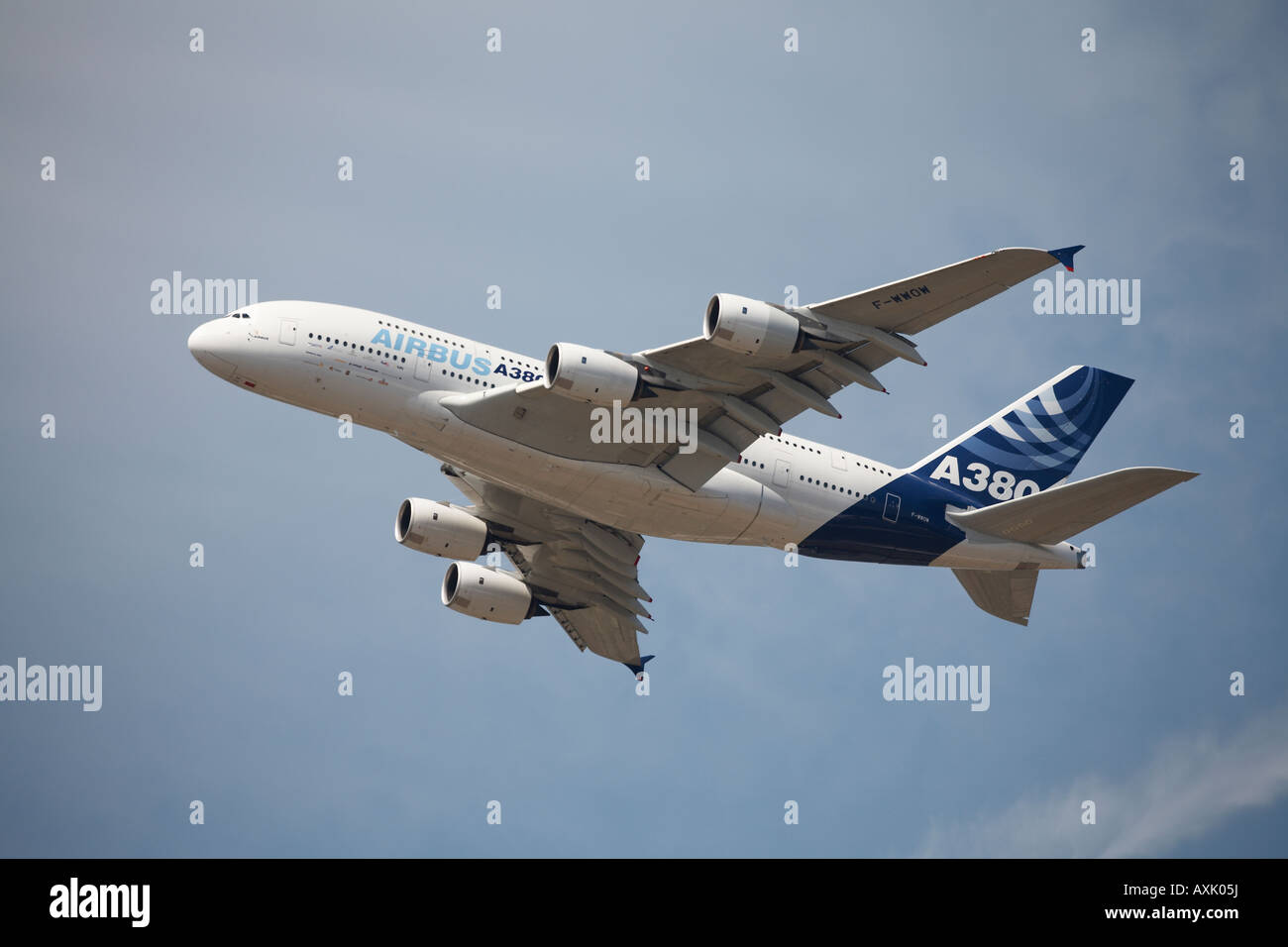 Airbus A380 double decker superjumbo aircraft on flying display at ...