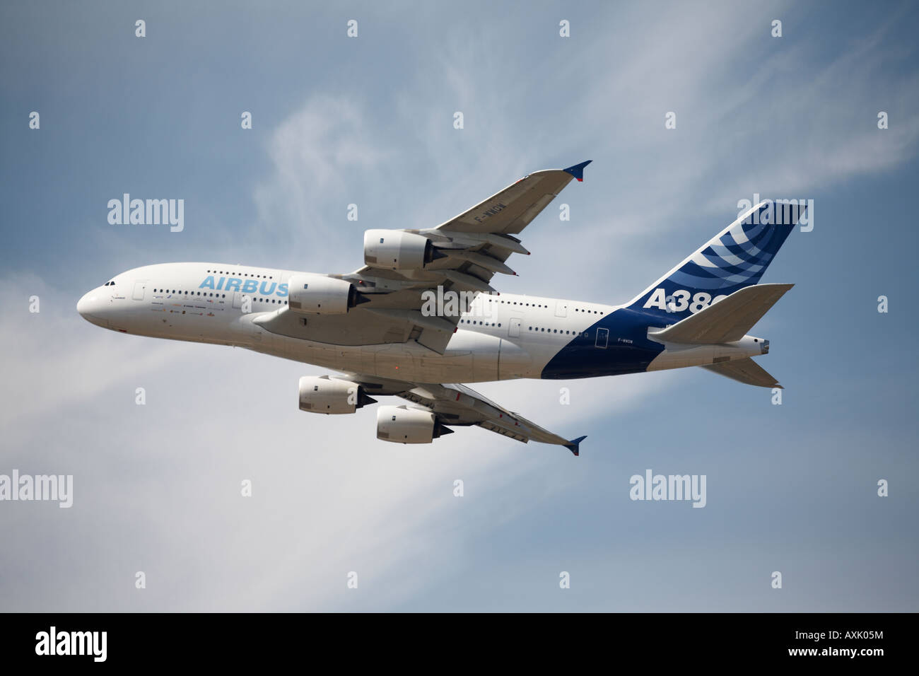 Airbus A380 double decker superjumbo aircraft on flying display at ...