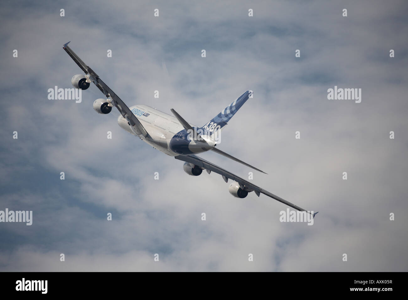 Airbus A380 double decker superjumbo aircraft on flying display at ...