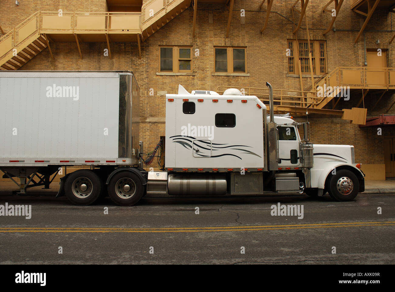 Big American Semi Truck Stock Photo - Alamy