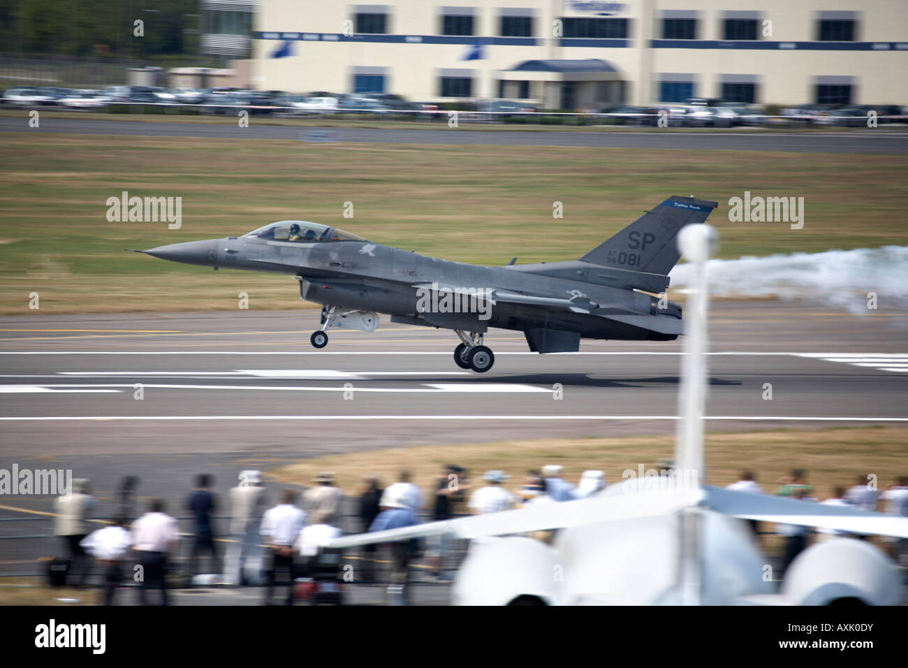 F 16 Fighting Falcon aircraft taking off before its flying display at ...