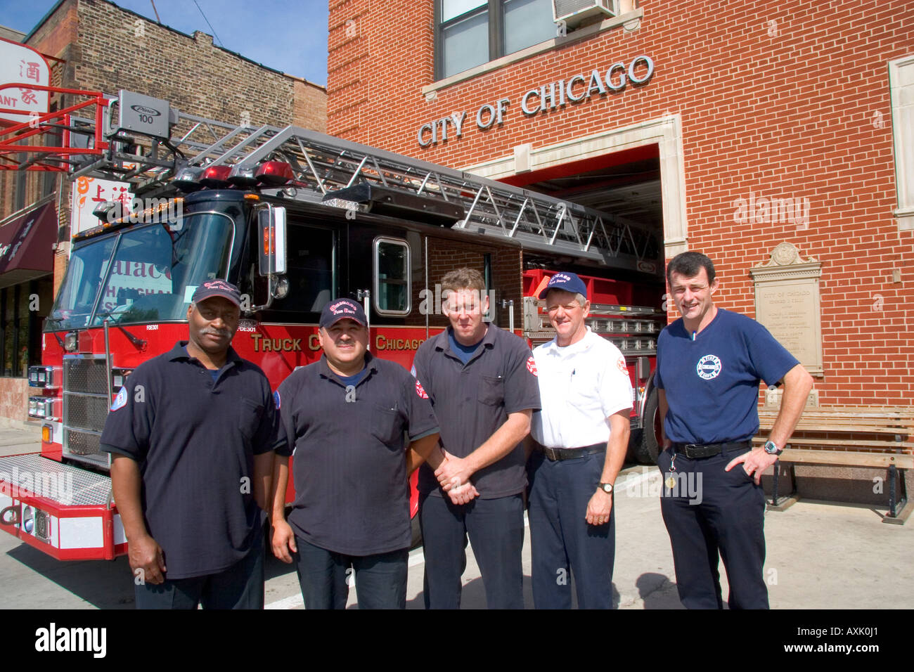 City of Chicago Fire Department station and crew in Chinatown Chicago ...