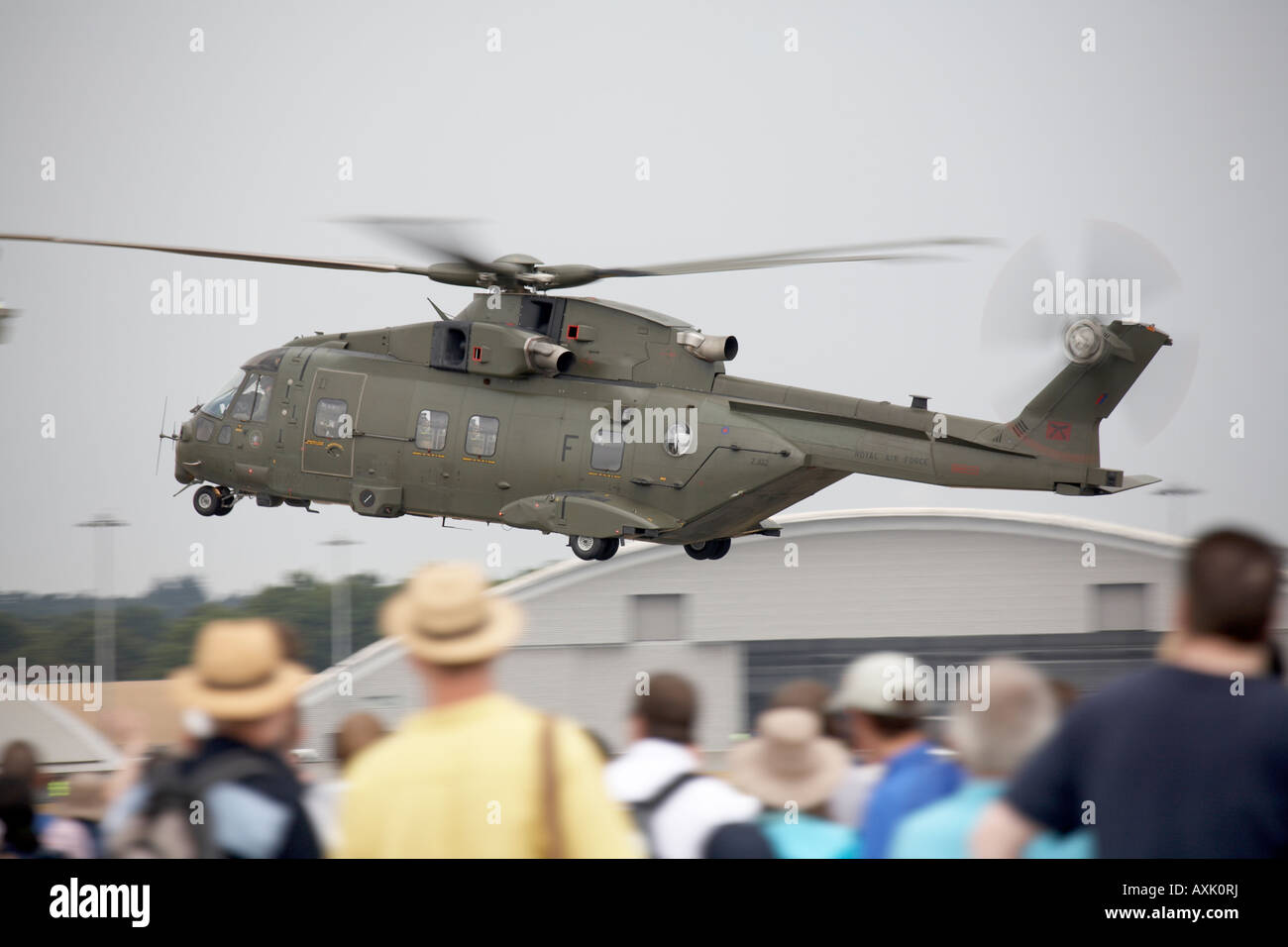 RAF Merlin aircraft preparing to touch down after flying display at ...