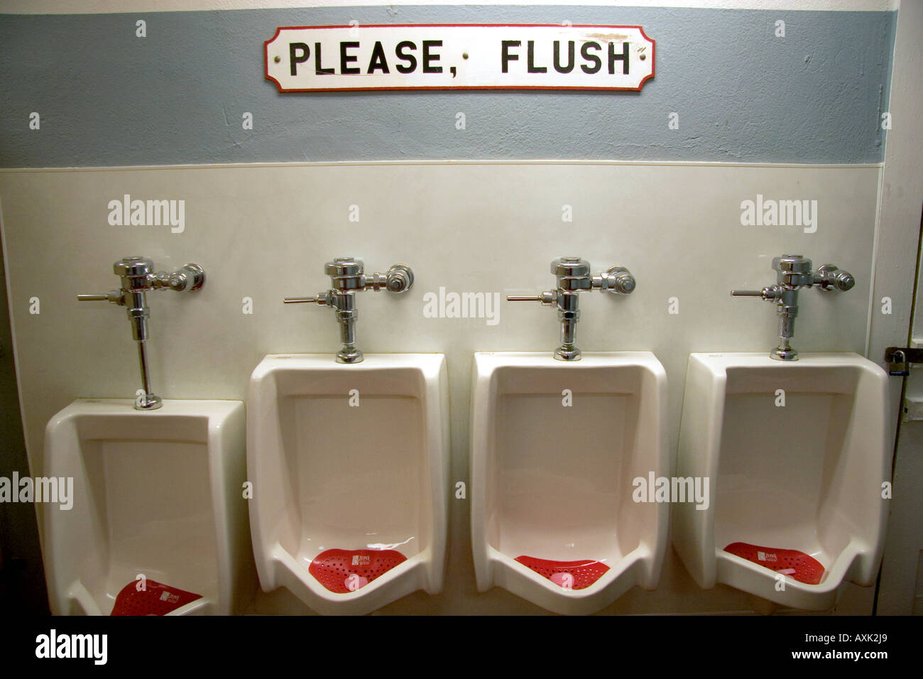 Urinals in the men s restroom in the Parke County Courthouse at ...
