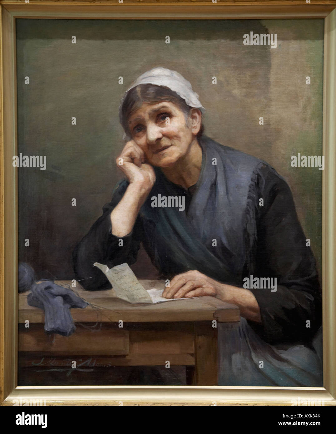 Care by Josephine Muntz Adams portrait of old woman in Art Gallery ...