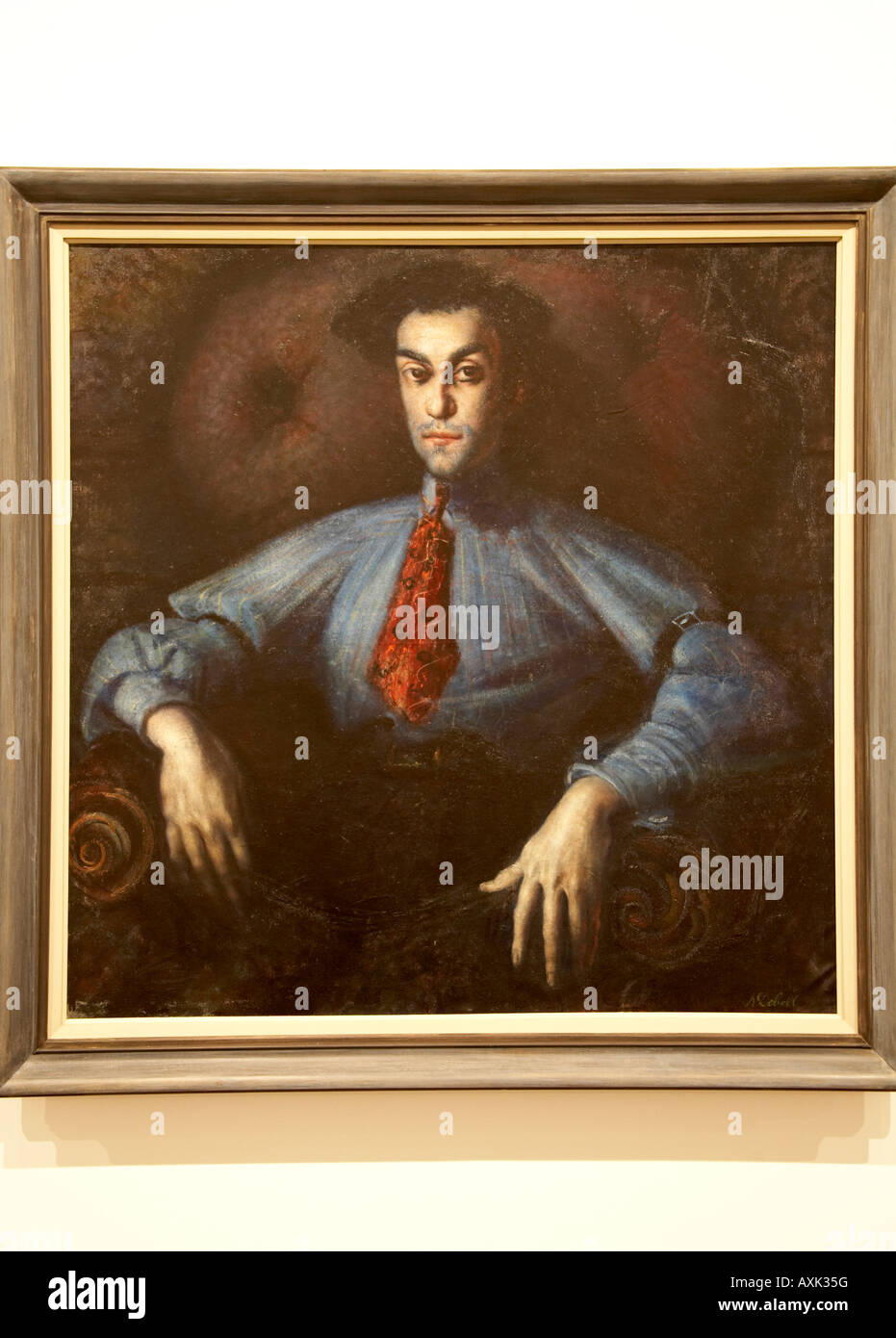 The Cypriot oil painting portrait by William Dobell in old Art Gallery ...