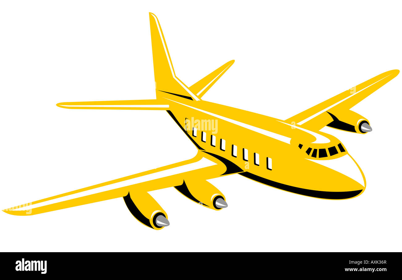 Propeller passenger airplane Cut Out Stock Images & Pictures - Alamy