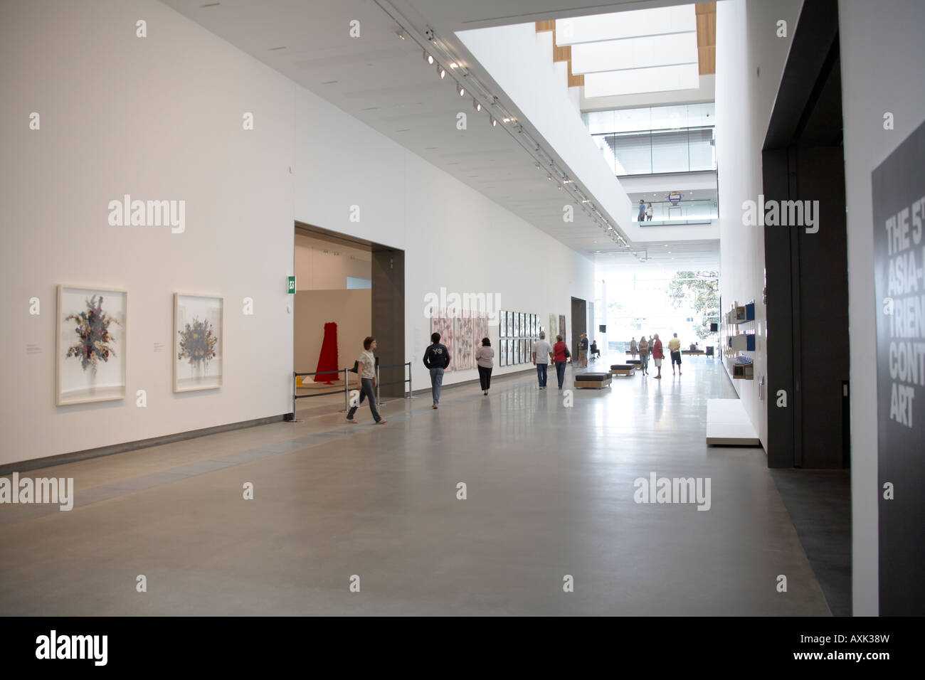 Wide passageway in interior of Gallery of Modern Art Brisbane ...